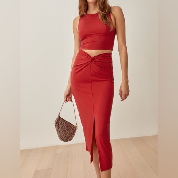 Reformation | Skirts | Reformation Rylan Knit Two Piece Skirt And Top ...